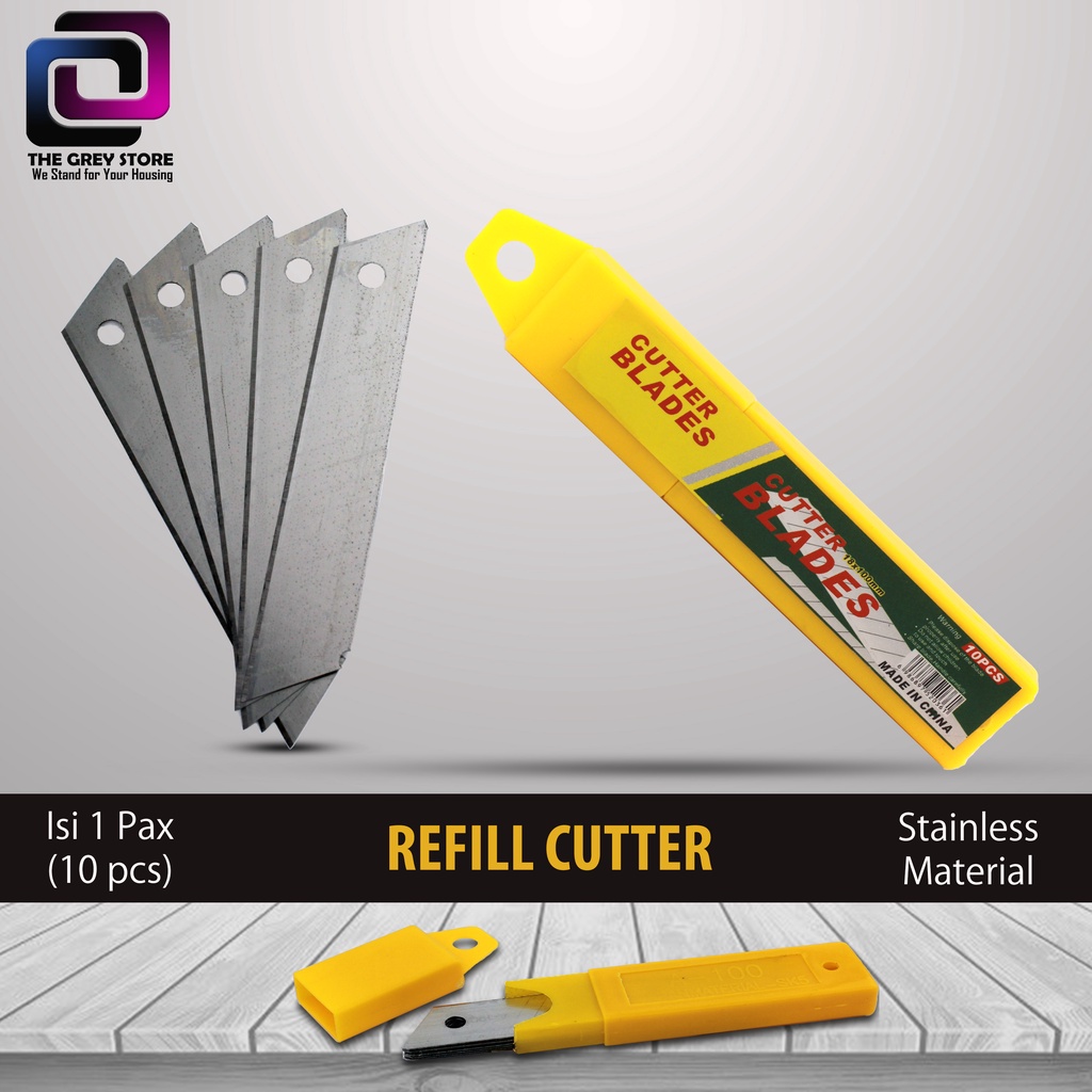Jual Refill Cutter isi Cutter Besar Cutter Besar 1 Tube isi 10 Pisau / 10pcs | Shopee Indonesia
