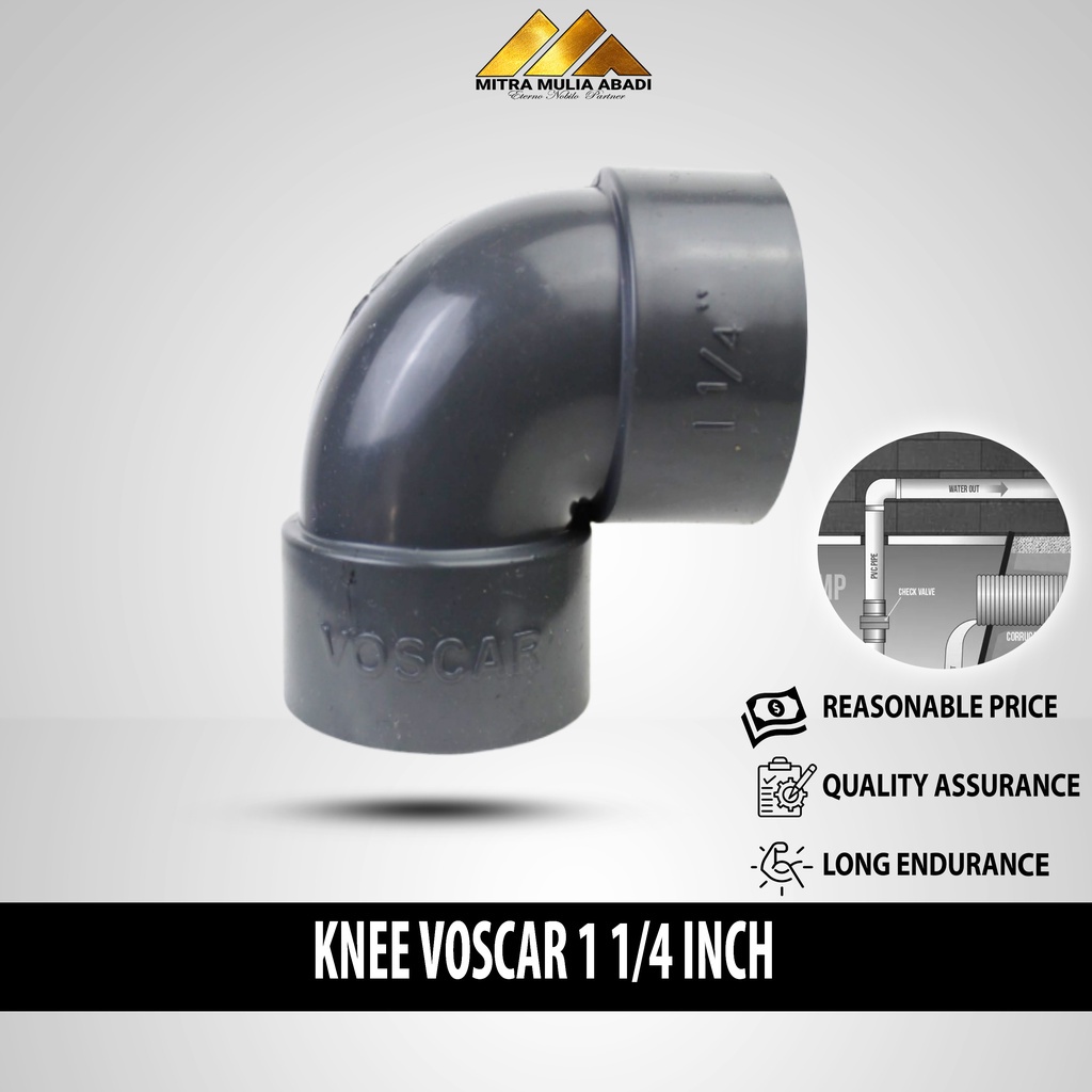 Jual Knee/Elbow merk VOSCAR / Sambungan Pipa 1 1/4 Inch | Shopee Indonesia