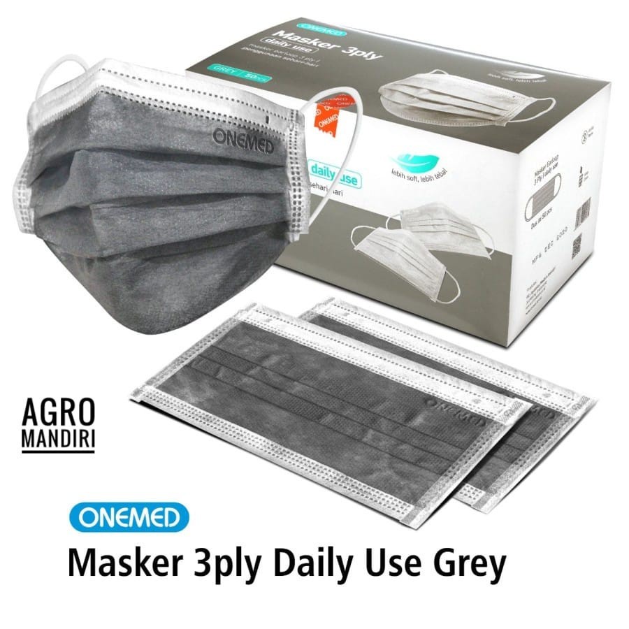 Jual Masker Karet 3 Ply Daily Use Onemed Box Isi 50 Pcs | Shopee Indonesia
