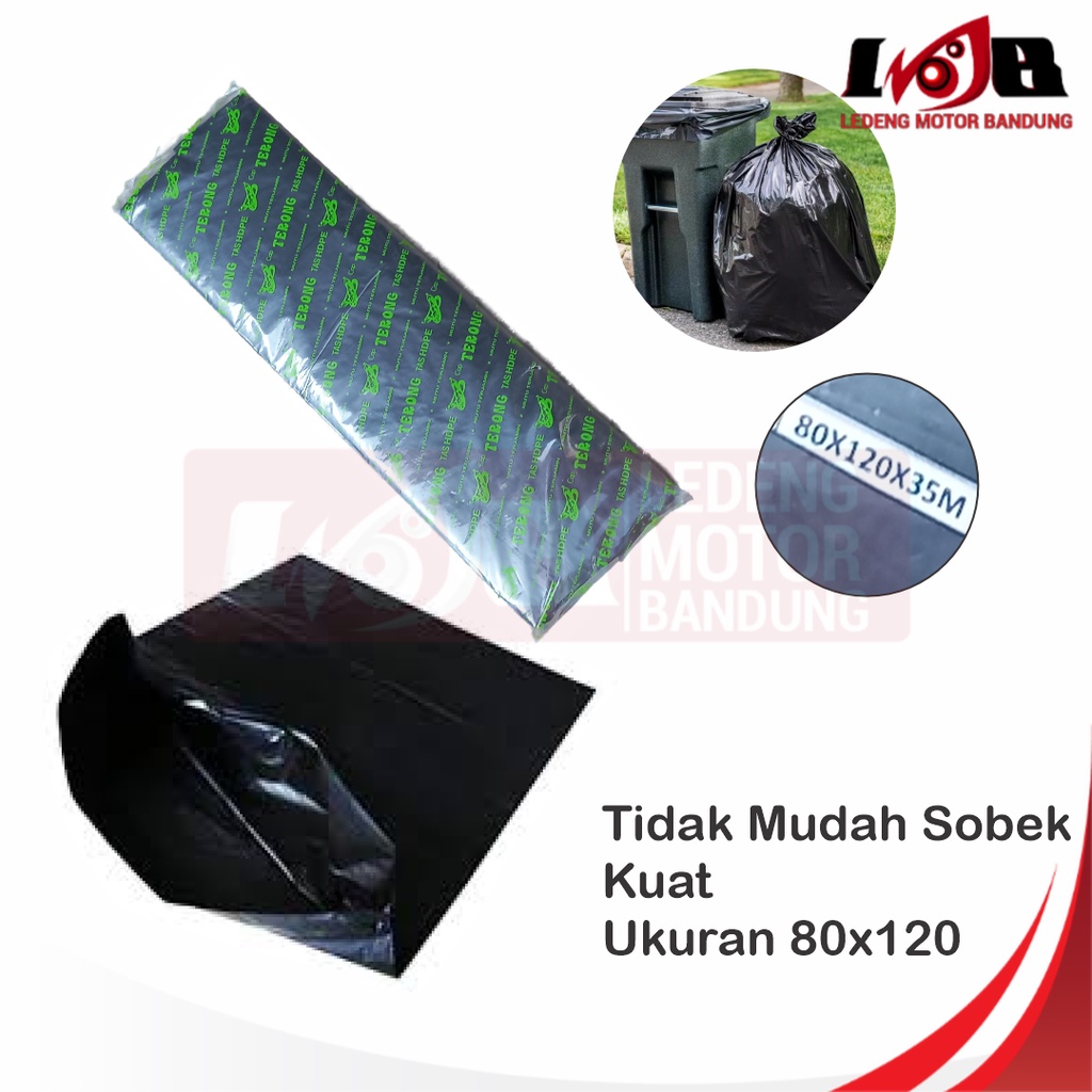 Jual Kresek Sampah Hitam 80x120 Kantong Plastik Trash Bag Besar Jumbo ...