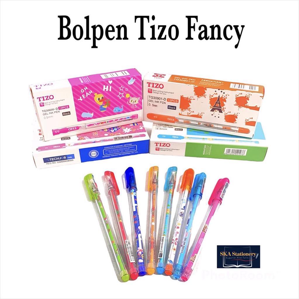 Jual Bolpen/Ballpoint/Pulpen/Ballpen Gel Tizo Karakter Fancy Lucu Hitam ...