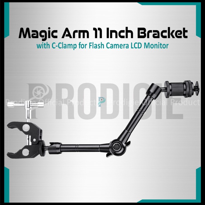 Jual Magic Arm 11 Inch Bracket with C-Clamp for Flash Camera LCD ...