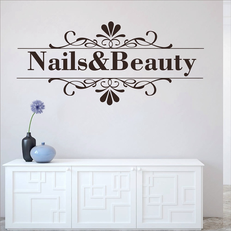 Jual Wall Sticker Stiker Dinding Salon Kecantikan Beauty Care Nail Shop ...