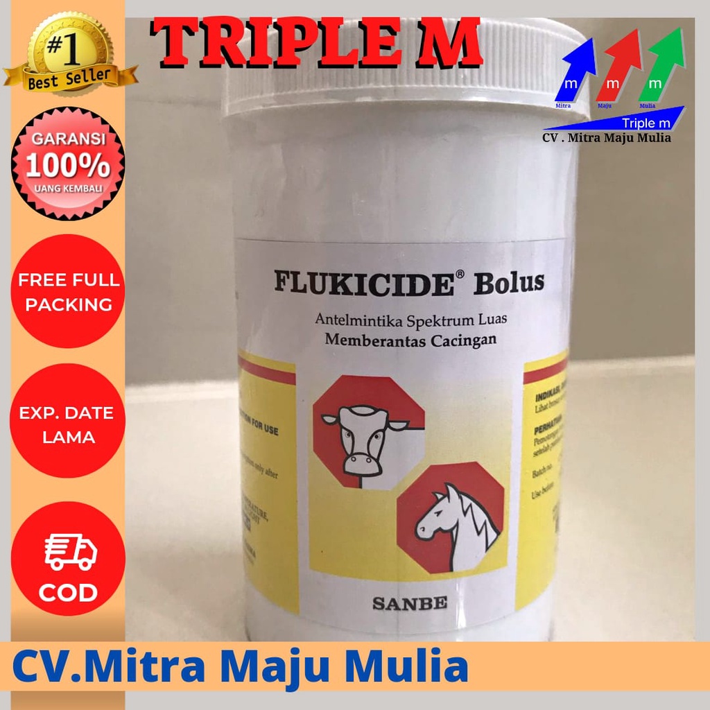 Jual FLUKICIDE 12 BOLUS FLUKICIDE 42 BOLUS Obat Cacing Berspektrum Luas ...