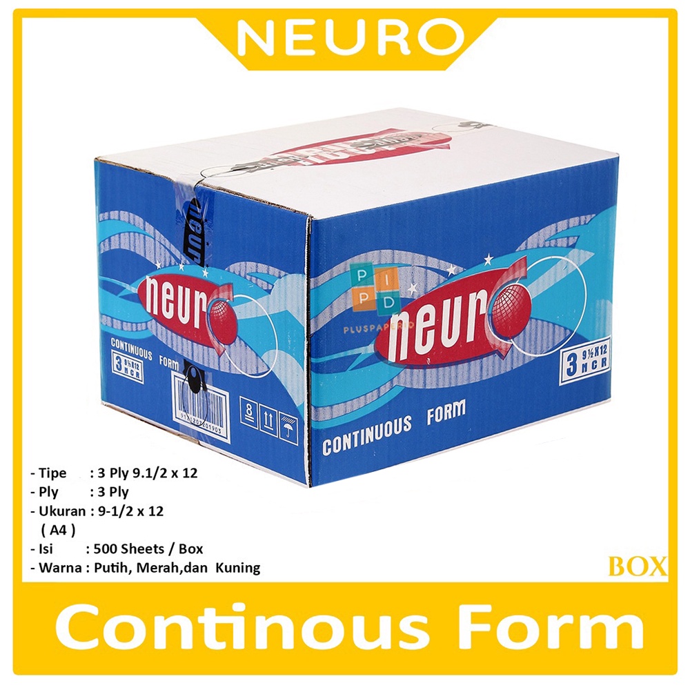 Jual NEURO - Continous Form 3 Ply 91/2 x 12 ( A4 ) Ncr - Box | Shopee ...