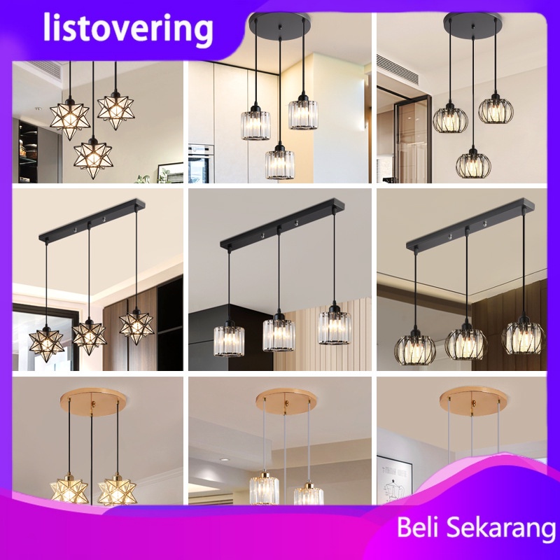 Jual Lampu Plafon Gantung Kristal Minimalis Lampu kristal plafon rumah ...