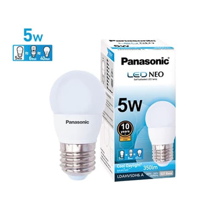 Jual Lampu Led Neo Cooldaylight 5 Watt Panasonic - LDAHV5DH5A | Shopee ...