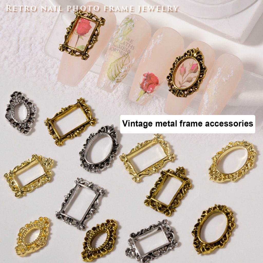 Jual NAIL CHARM 3D NAIL RHINESTONES FRAME NAIL ART FRAME NAILS Hollow ...