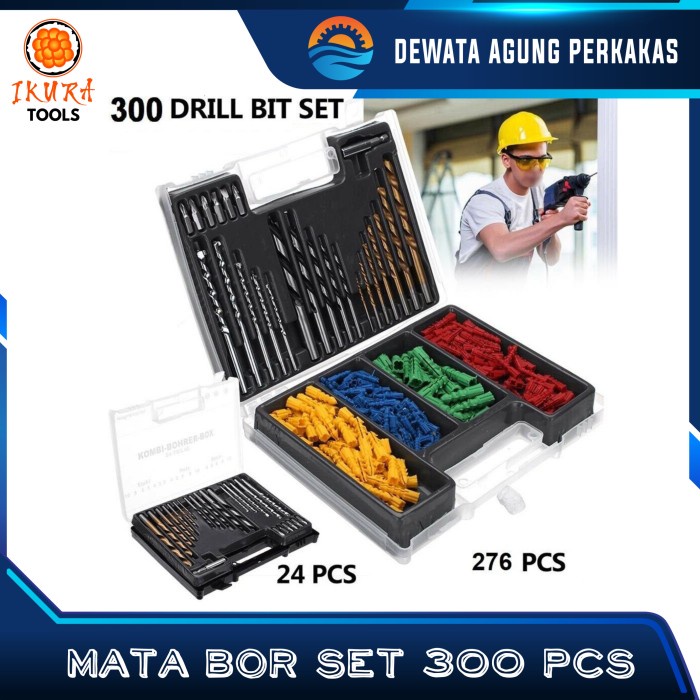 Jual Mata Bor Set Besi Beton Kayu Tembok Rumah Sekup Mata Obeng Roofing ...