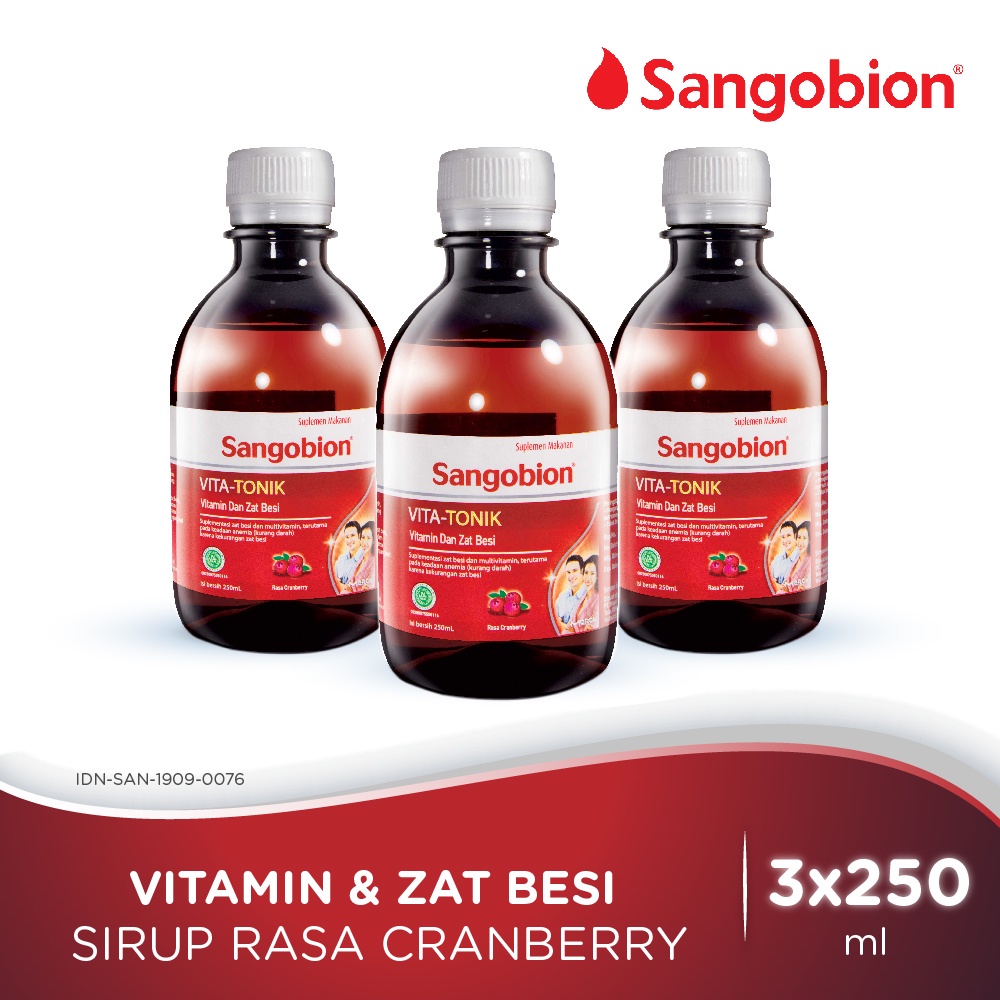 Jual Sangobion Vita-Tonik 250ml [bundle 3 bottles] Vitamin dan Suplemen ...