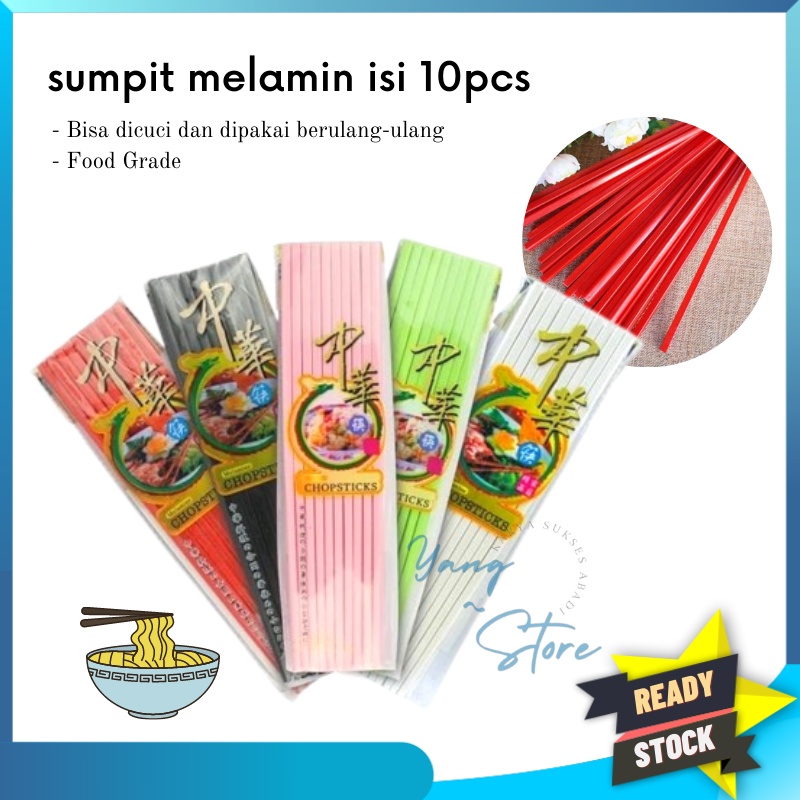 Jual YGS - Sumpit Melamin Panjang - Chopstik Sumpit Mie Melamin ...