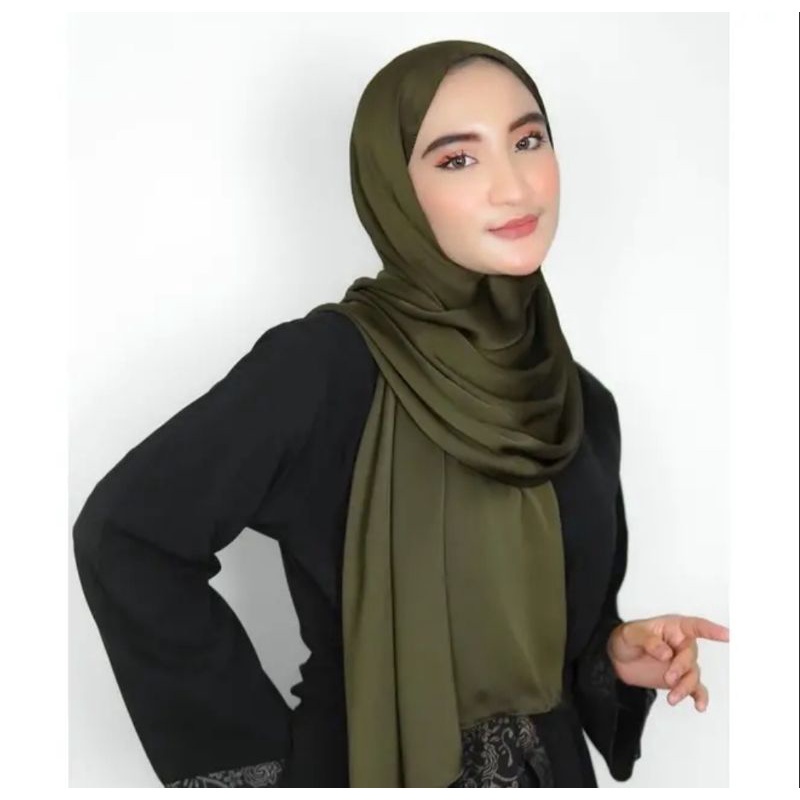 Jual Pashmina Satin Silk Malaysian Credenza Luxury Textured Premium 2023 by Mardhatillah warna ...