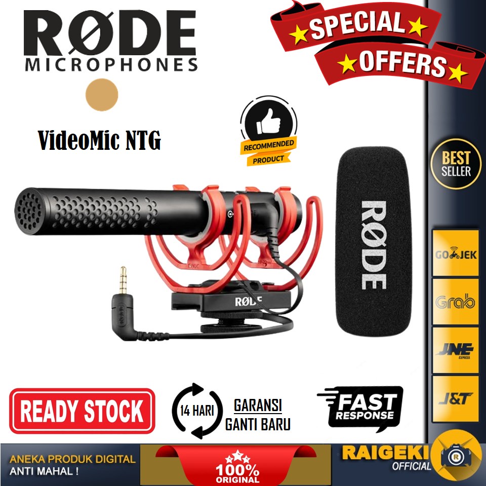 Jual RODE VideoMic NTG Hybrid Analog/USB Camera-Mount Shotgun ...