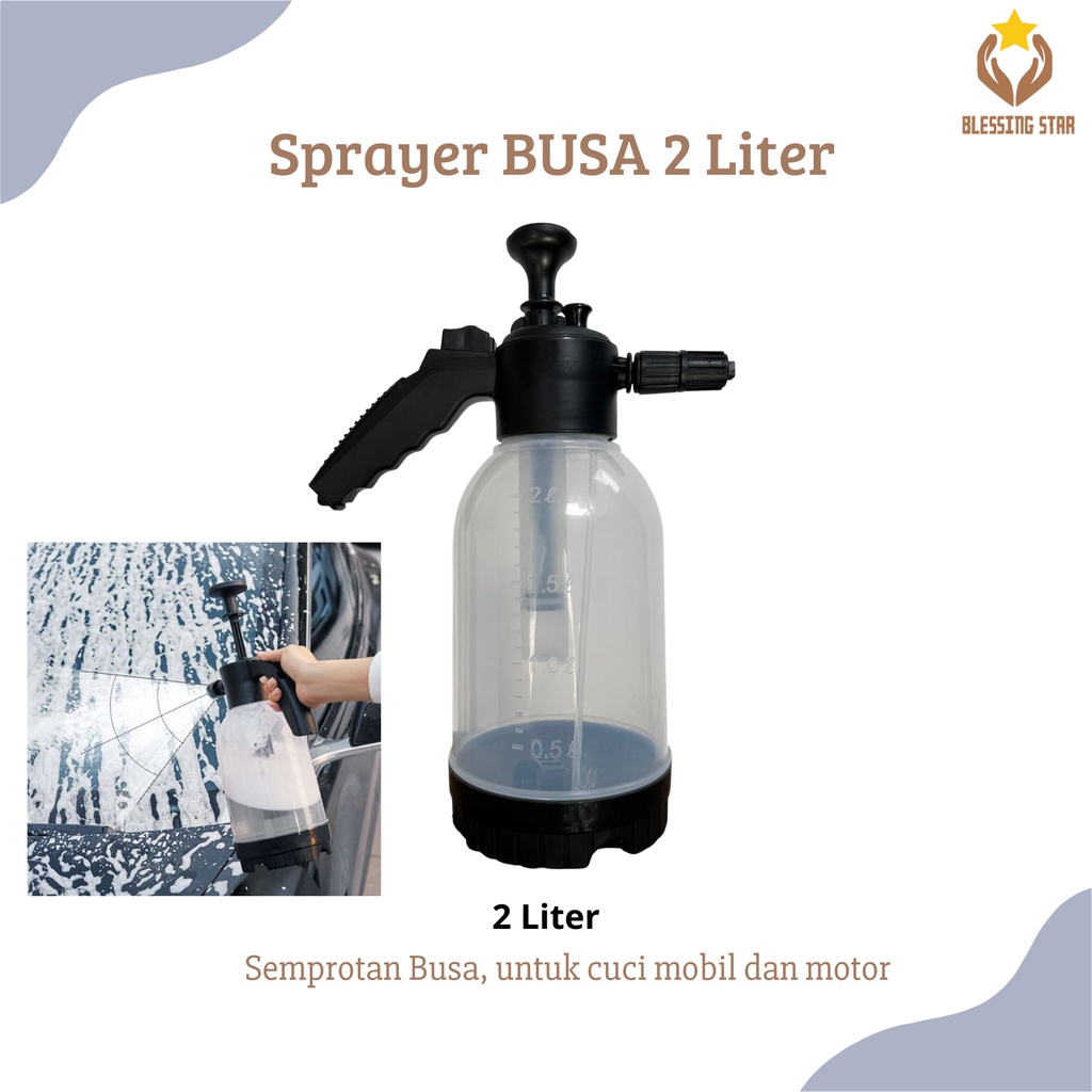 Jual Alat Semprotan BUSA 2 Liter Hand Sprayer Foam Cuci Mobil Motor ...
