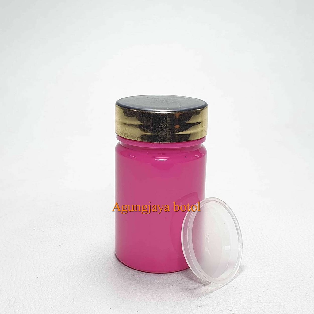 Jual Botol Kapsul 60 Ml Ps Pink / Botol 30 Kapsul / Pet Ps N 38 / Botol ...