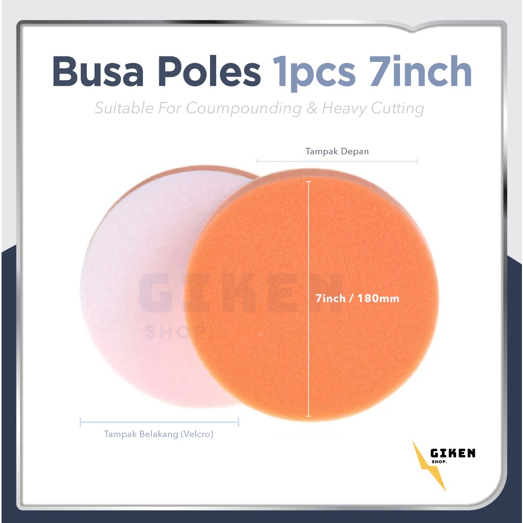 Jual Busa Spon Pad Alat Poles Body Mobil 5 / 6 / 7 inch 125 / 150 ...
