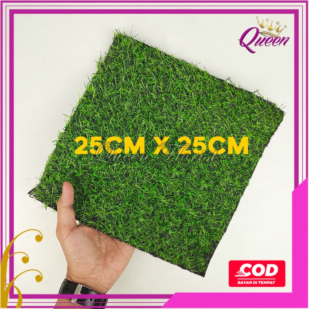 Jual Karpet Rumput Sintetis Swiss Rumput Hijau 25cmx25cm Artificial ...
