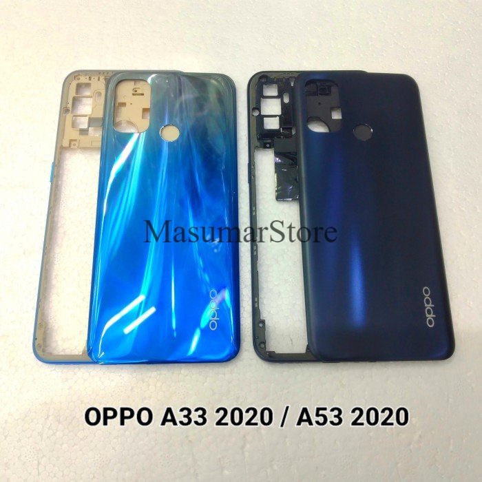 Jual kesing housing casing full set oppo a53 bezel + backdoor - Putih ...
