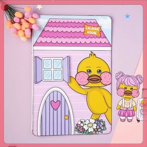 Jual CAT01 Paper Doll Bebek Viral Paperduck House Mainan Anak Kekinian ...