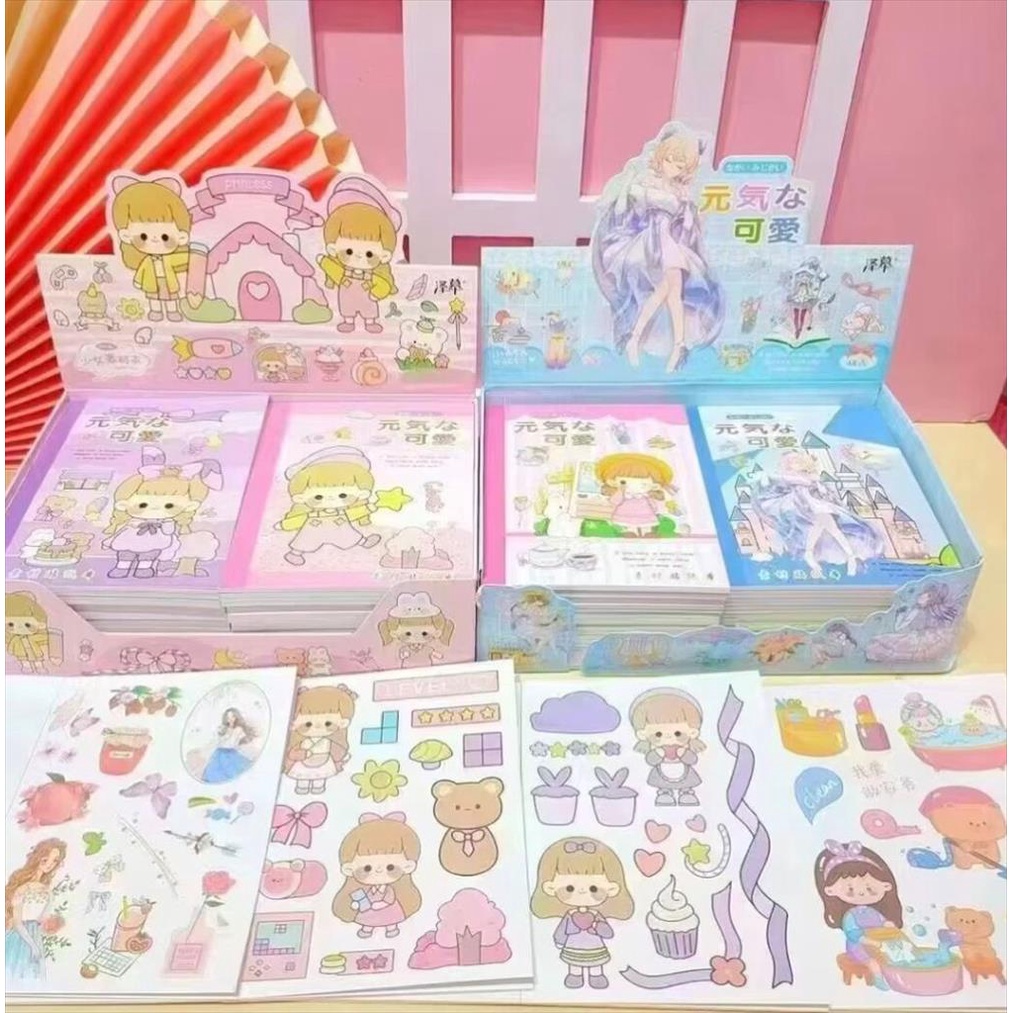 Jual Stiker 2D Karakter Lucu Model Buku - Buku Sticker Cute Playbook ...