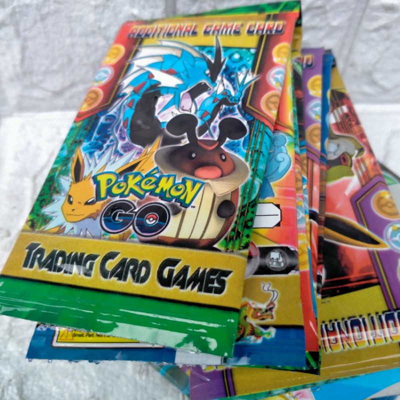 Jual 1 Sachet Mainan Kartu Gambar Pokemon GO Trading Card Grosir ...