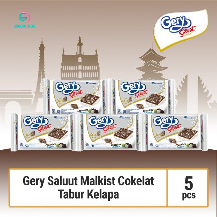 Jual Gery Saluut Malkist Coklat Tabur Kelapa - Biskuit | Shopee Indonesia