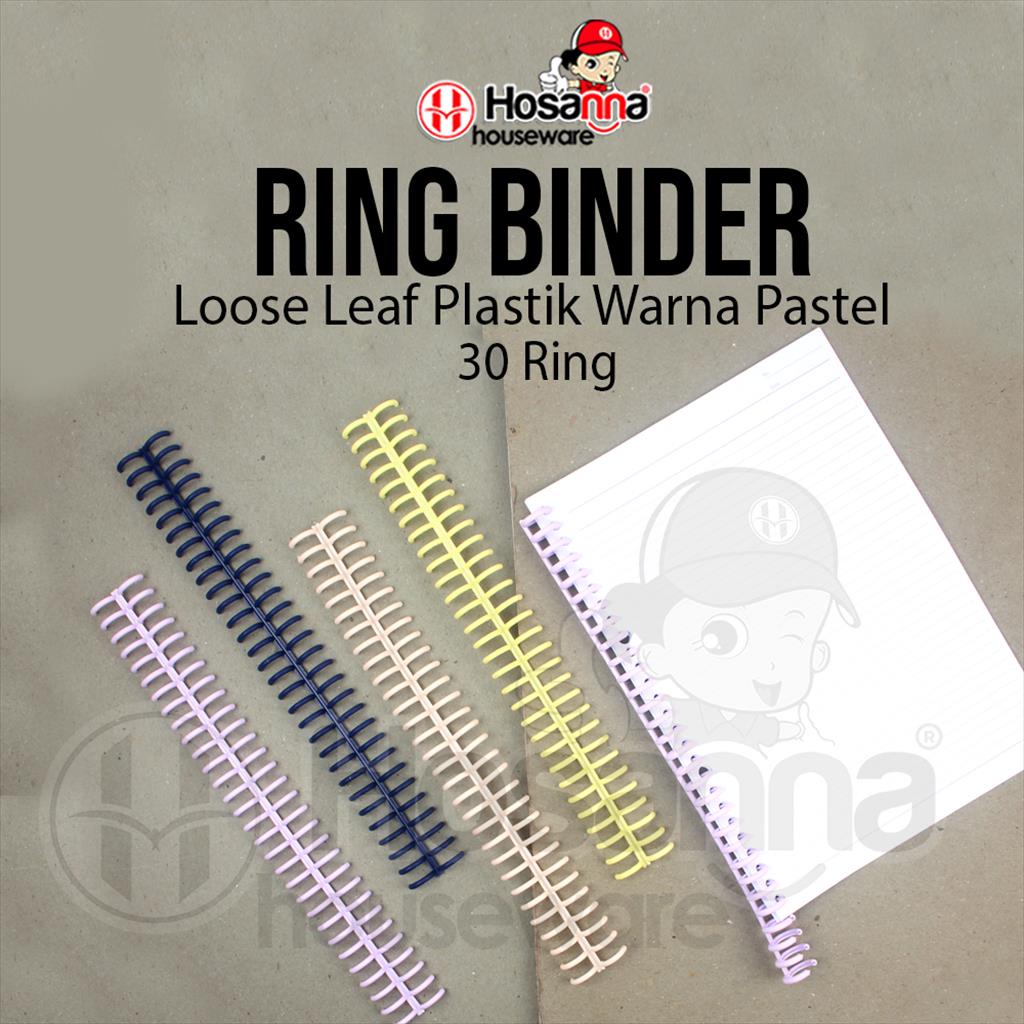 Jual Ring Binder Plastik 30 Lubang Warna Pastel / Spiral Ring Loose ...