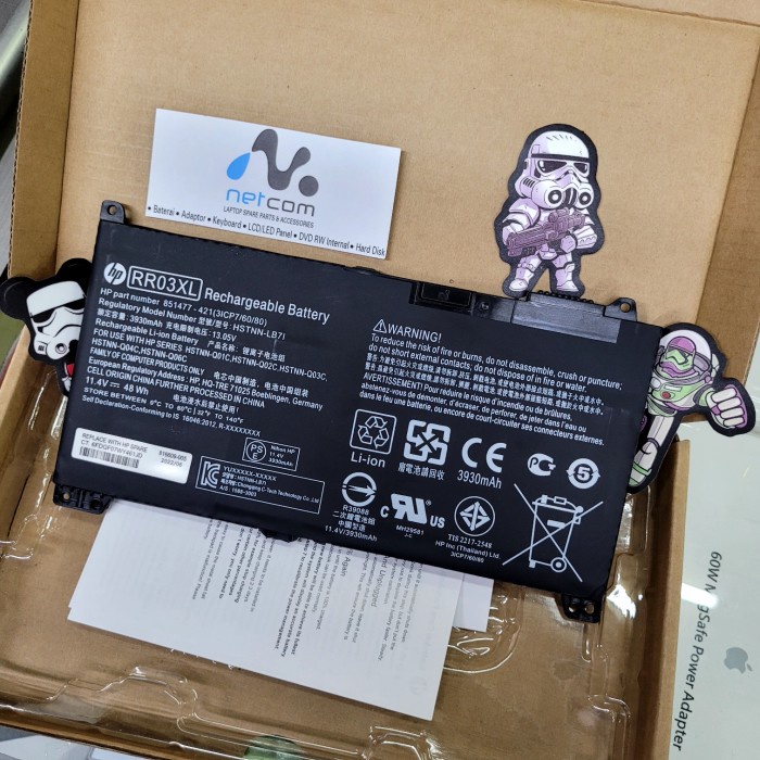 Jual Baterai Laptop HP ProBook 430 440 450 G4 ( RR03XL ) ORIGINAL ...