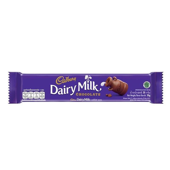 Jual Cadbury Dairy Milk Chocolate Original Regular Untuk Camilan 30g ...