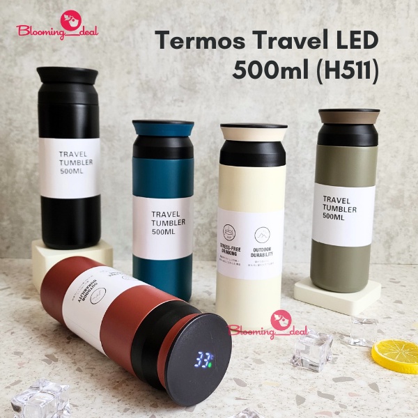 Jual Tumbler Termos Travel LED Display Temperatur Suhu Stainless Steel ...