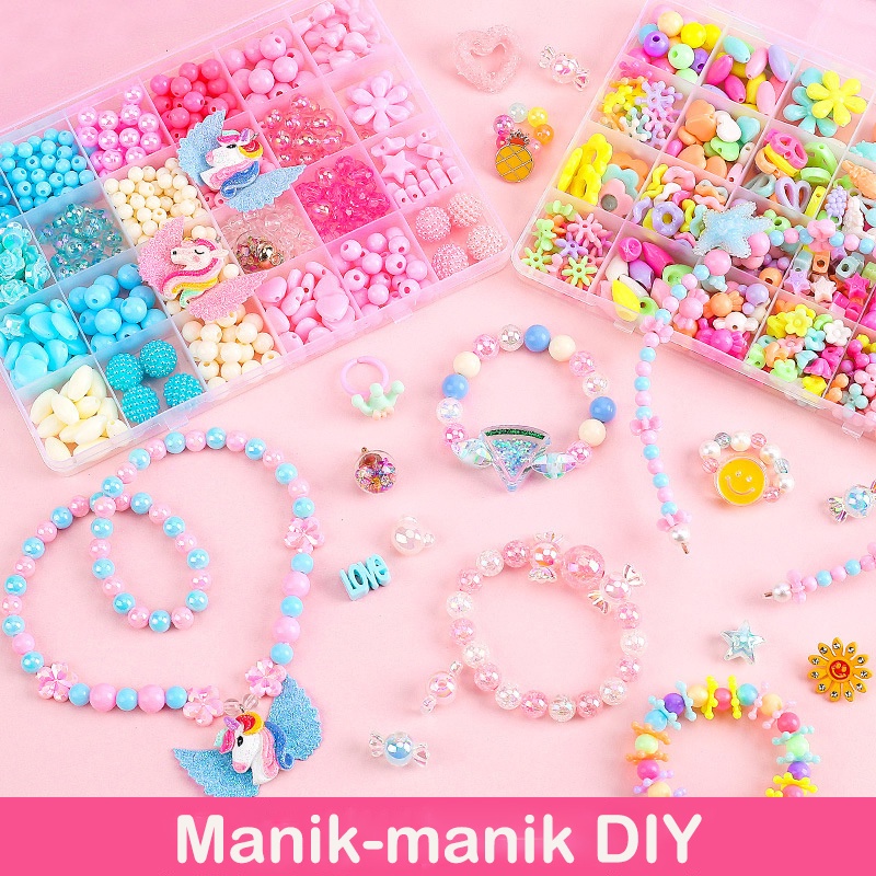 Jual Mainan Edukasi Kreatifitas Kalung DIY Educatif Meronce Gelang ...