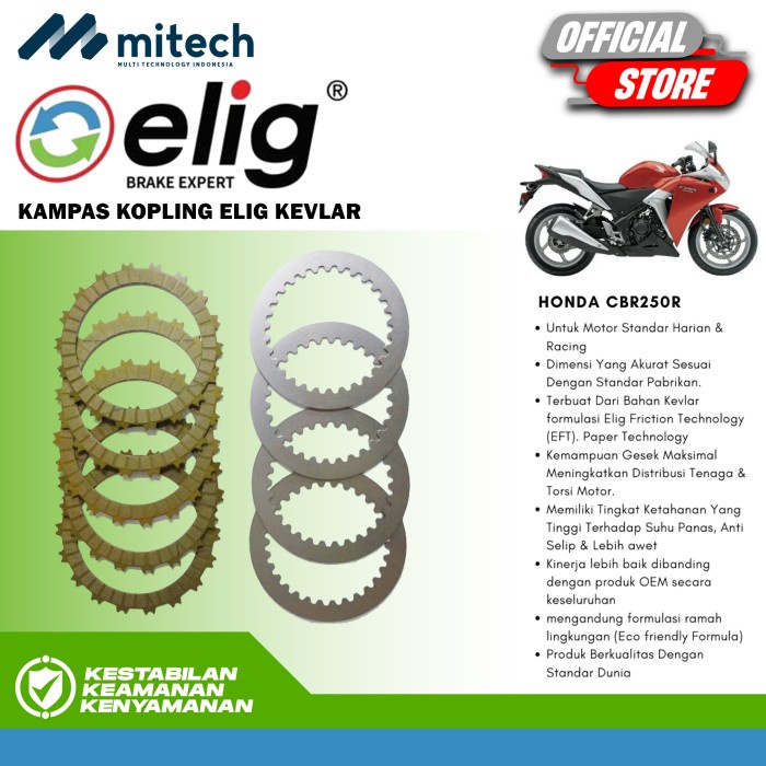 Jual Kampas Kopling Honda CBR 250R / CRF 250 ELIG EP1901 | Shopee Indonesia