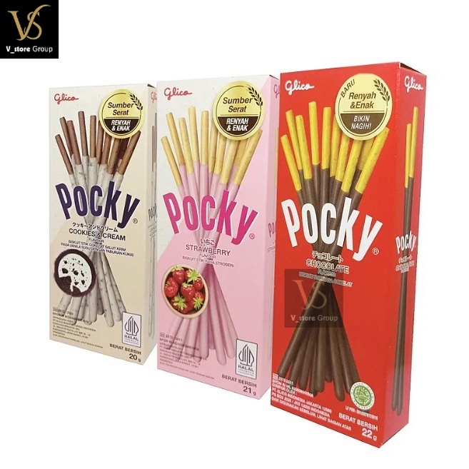 Jual POCKY MINI BOX Glico Pocky Minipack Rasa Coklat/Strawberry Biskuit ...