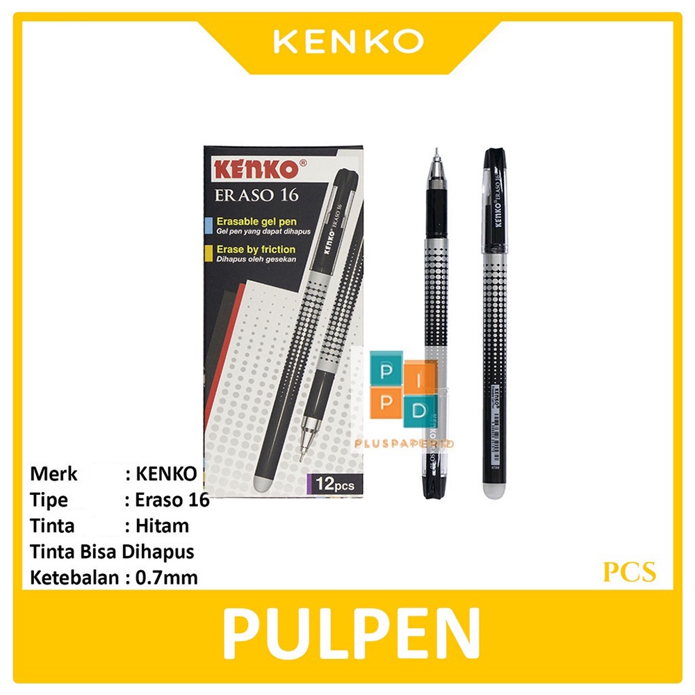 Jual KENKO - Pulpen Hapus Eraso 16 Erasable Bisa Dihapus Hitam - Pcs ...