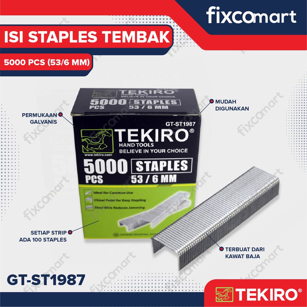 Jual Tekiro Isi Staples Tembak 6 MM - 5000 Pcs | Shopee Indonesia