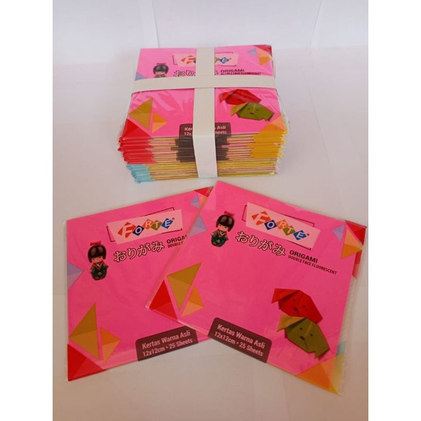 Jual ORIGAMI MURAH SATU PACK ( 25 LEMBAR )|| KERTAS LIPAT MURAH DUA ...