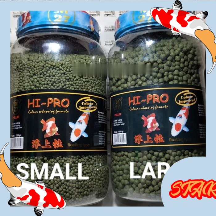 Jual HI PRO HIPRO PELLET PELET M27 PAKAN MAKANAN IKAN 1250 gr toples ...