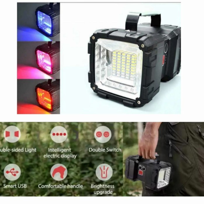 Jual Tarzan Lampu Sorot Kerja Proyek Senter Konstruksi 100000 Lumen ...