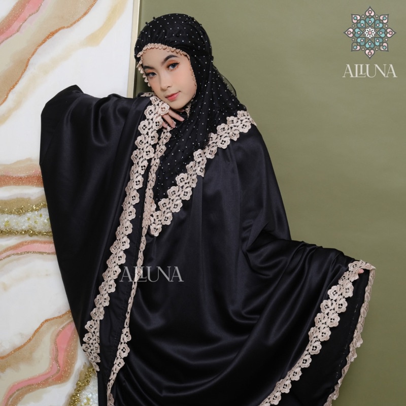 Jual ALLUNA - Mukena Dewasa Silk Mewah Tile Pearl Angela | Shopee Indonesia