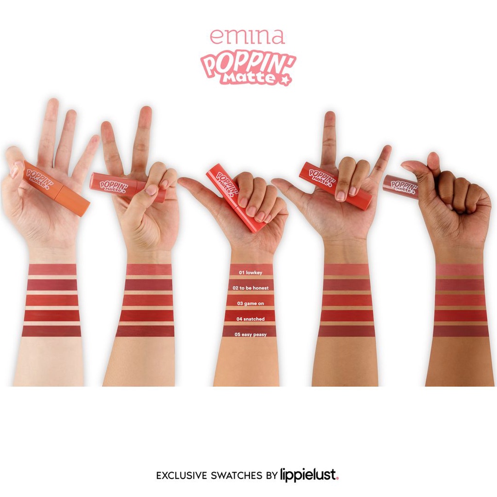 Jual Emina Poppin Matte - Lip Cream - Lowkey / To Be Honest / Game on ...