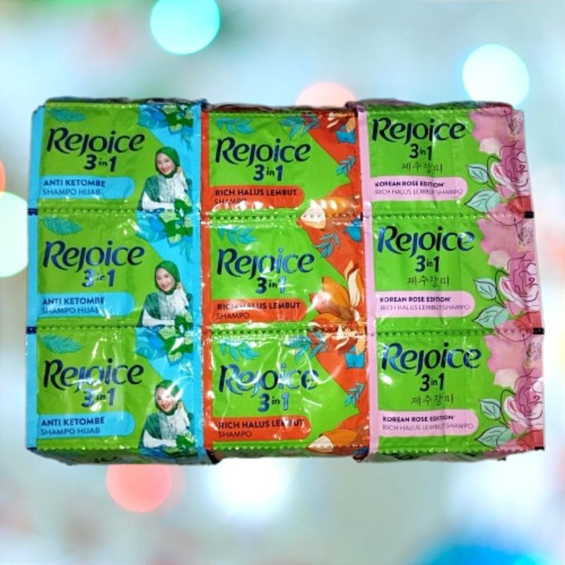Jual SHAMPO REJOICE 3 IN 1 RENCENG 12 SACHET | Shopee Indonesia