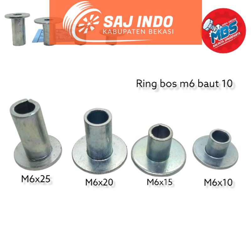 Jual Grosir baut RING BOS TOPI M6 BAUT 10 BOSH BODY M6X10 M6X15 M6X20 ...