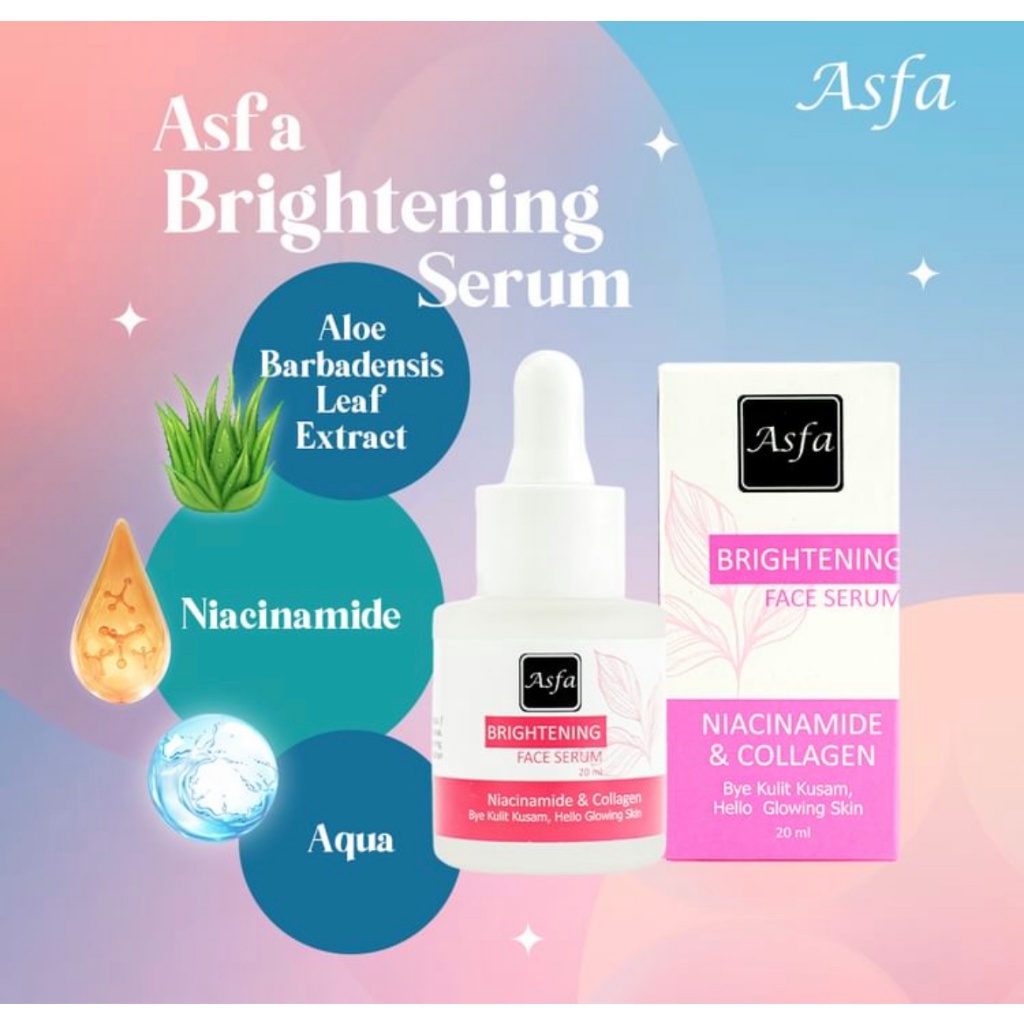 Jual BISA COD | ORIGINAL ASFA BRIGHTENING FACE SERUM |PRODUK VIRAL ...