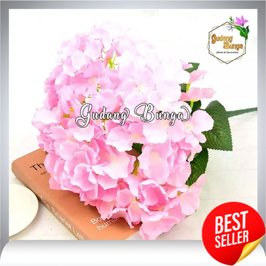 Jual Bunga Premium Hortensia HK Hydrangea Cabang 5 Panjang 48 cm Bunga ...