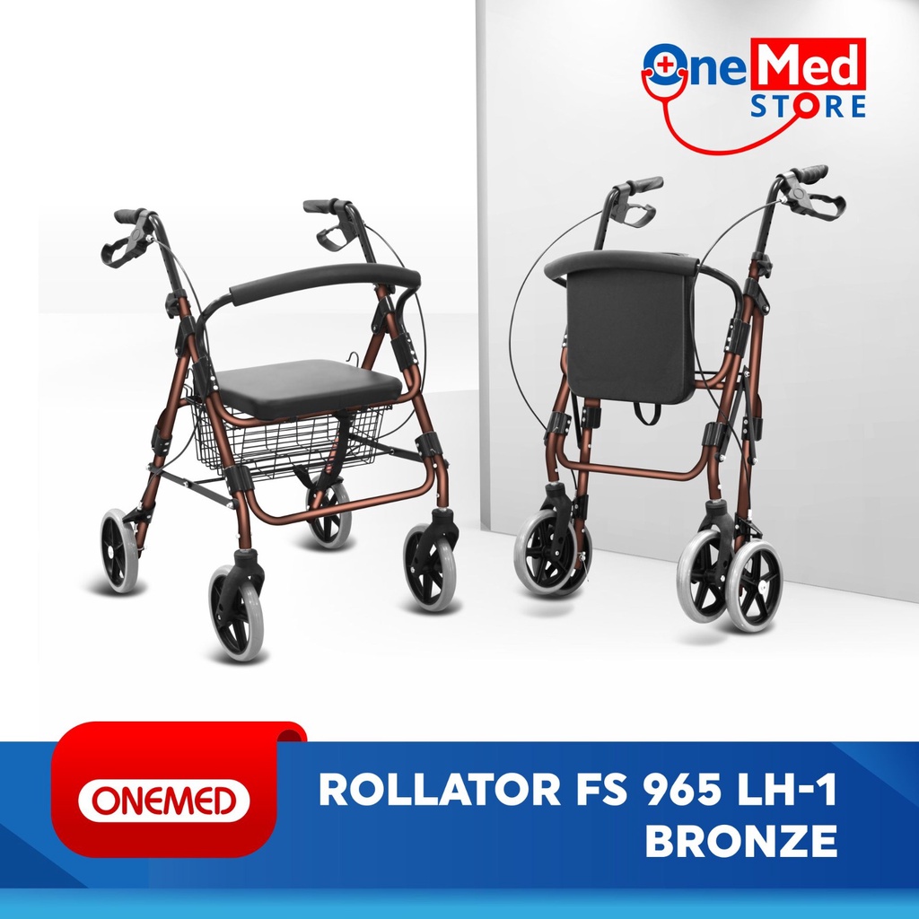 Jual Rollator Walker Beroda Bronze FS 965 LH-1 OneMed | Shopee Indonesia