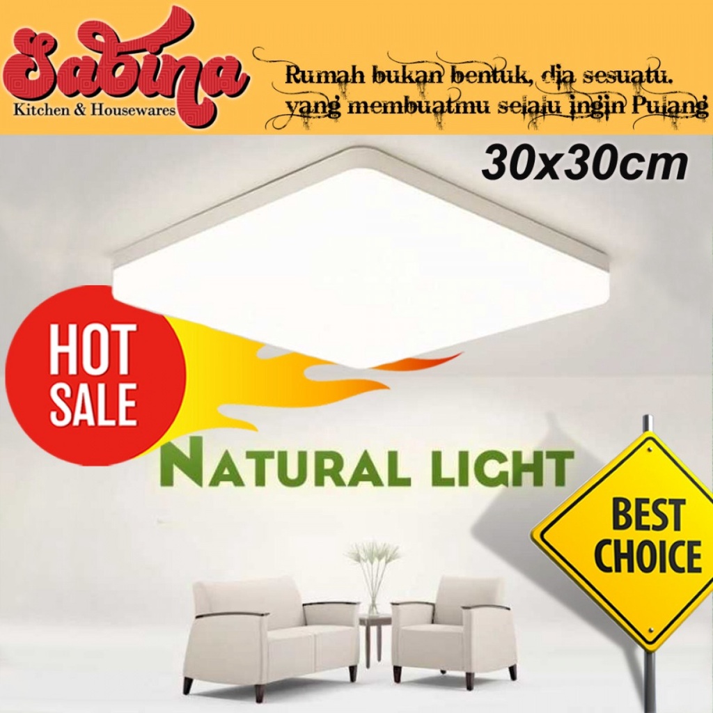 Jual Lampu Plafon LED Kotak Persegi Ceiling Light Neutral White 18W ...