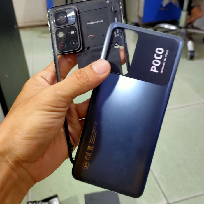 Jual backdoor bezel frame poco m4 pro 5g original CASING POCO M4 PRO 5G ...