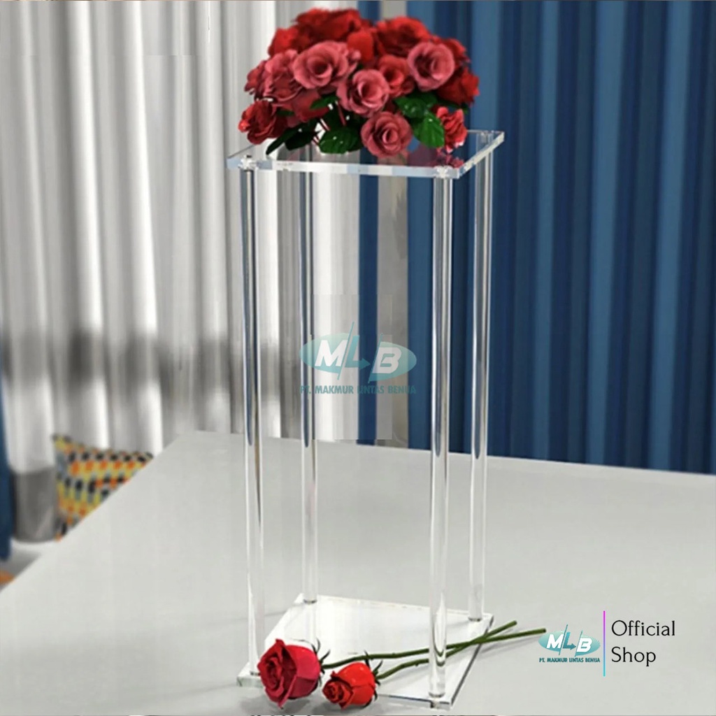 Jual MLB Meja Bunga Berdiri Akrilik Transparan Centerpiece Standing ...