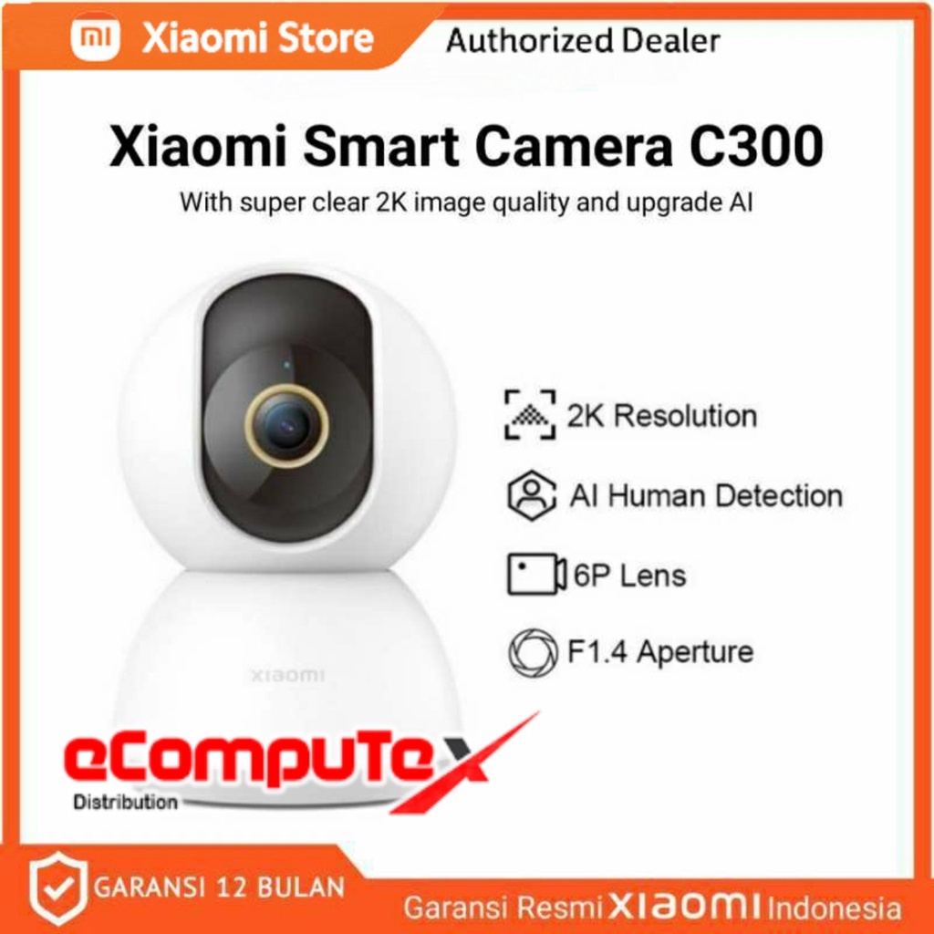 Jual XIAOMI SMART CAMERA C300 2K / IP CAM CCTV XIAOMI C-300 - GARANSI ...