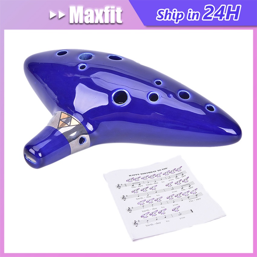 Jual Suling Seruling Ocarina 12 Lubang Alto Nada C Bahan Keramik ...